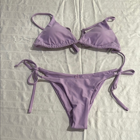 Zaful | Swim | Zaful Purple Triangle Bikini Set | Poshmark